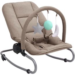 Babywippe Taupe Stahl vidaXL143618