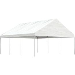 Pavillon mit Dach Weiß 6,69x5,88x3,75 m Polyethylen vidaXL933519