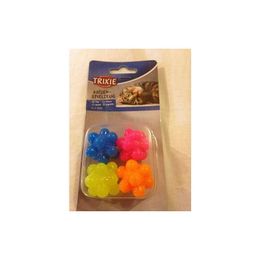 Multi-shaped Rubber Balls 3,5 cm Multicolor Trixie Katzenspielzeug, 4er-Pack