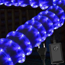 Led Lichterschlauch Lichterschläuche Party Lichtleiste Lichtschlauch IP44 Lichterkette blau-30m - HENGDA