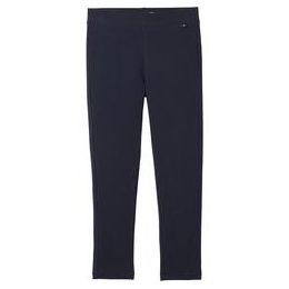 Tom Tailor Mädchen Basic Leggings mit Bio-Baumwolle, blau, Uni, Gr. 128/134