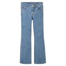 Tom Tailor Mädchen Bootcut Jeans, blau, Uni, Gr. 134