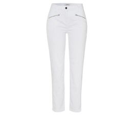 Toni 7/8-Jeans Perfect Shape Pocket 7/8 mit schrägen Reißverschlusstaschen, weiß