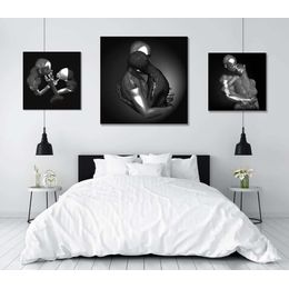 FIDDY Leinwandbild 3-teiliges Kunst-Modern-Poster-Dekorationsset