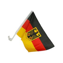 Out of the Blue Flagge Deutschlandflagge für Autos mit Bundesadler ca. 30 x 45 cm 2er-Set