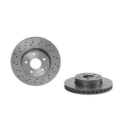 Brembo Bremsscheibe COATED DISC LINE 09.A613.51 Gelocht/innenbel.Vorne Rechts Links für MERCEDES-BENZ C-Klasse C 250 CGI 180 CDI 200 220Kompressor