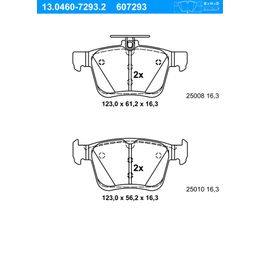 ATE Bremsbeläge hinten (13.0460-7293.2) für VW Touran Audi Q2 A3 T-Roc TT Seat