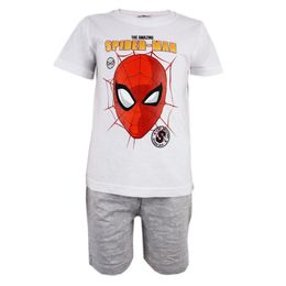 MARVEL Pyjama Spiderman Kinder Jungen Pyjama Set aus kurzarm Shirt und Shots