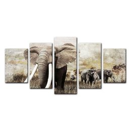 Bilderdepot24 Leinwandbild Elefanten
