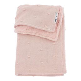 Babydecke Mini Knots teddy Soft Pink