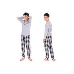 LOREZA Pyjama Jungen Schlafanzug zweiteilig Langarm