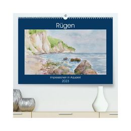 Calvendo Wandkalender Rügen Impressionen in Aquarell (Premium