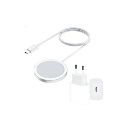 Cyoo Induktives 15W Magnetisches Ladegerät MagSafe für Apple iPhone Induktions-Ladegerät (set