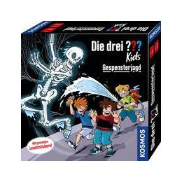 Kosmos Die drei ??? Kids - Gespensterjagd, Kartenspiel Spieleranzahl: 2 - 4 Spieler Spieldauer: 20 Minuten Altersangabe: ab 6 Jahren Serie: Die drei ???