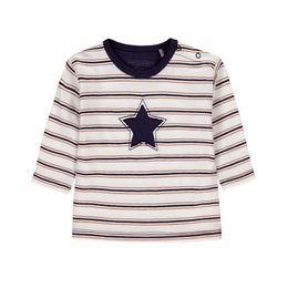 bellybutton - Langarmshirt STAR gestreift in offwhite, Gr.56