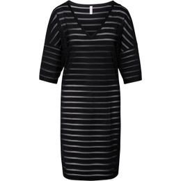 Calvin Klein Strandkleid, Streifen, Halbarm, für Damen, schwarz, XS
