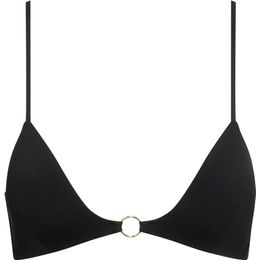 Calvin Klein Bikini-Oberteil, Triangle, schmale Träger, für Damen, schwarz, XS