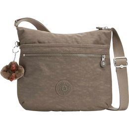 Kipling Umhängetasche "Arto", Patch, Anhänger, wasserabweisend, Reißverschlussfach, uni, für Damen, beige