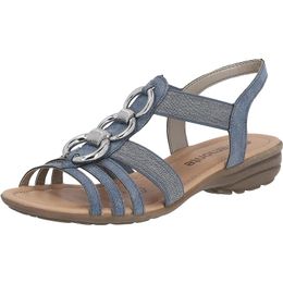 Remonte® Sandalen, Leder, Ketten-Detail, für Damen, blau, 38