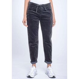 Gang Cordhose 94AMELIE JOGGER mit Bindeband, grau