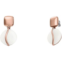 Skagen Paar Ohrstecker SOFIE SEA GLASS, SKJ1816791, mit Glassteinen, goldfarben|weiß