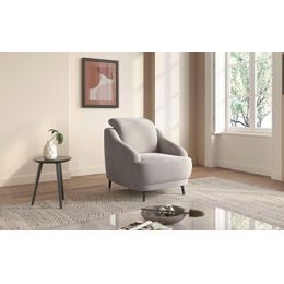 Sit & More sit&more Sessel (1-St), mit Metallfüßen, schwarz-matt, grau