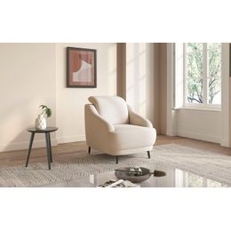 Sit & More sit&more Sessel (1-St), mit Metallfüßen, schwarz-matt, beige