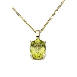 Firetti Kettenanhänger Schmuck Geschenk Gold 333 Halsschmuck Anhänger für Halskette, mit Peridot, gelb|goldfarben|grün