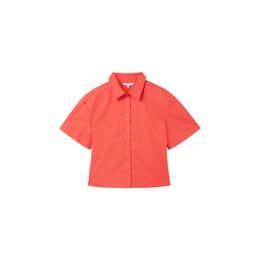 Tom Tailor Denim Damen Boxy Hemd, rot, Uni, Gr. XL