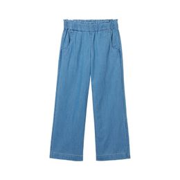 Tom Tailor Mädchen Wide Leg Jeans mit Bio-Baumwolle, blau, Uni, Gr. 134