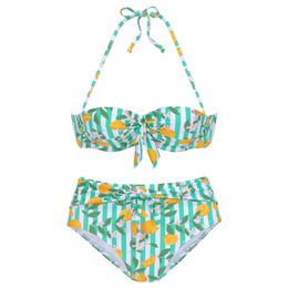 Buffalo Bikini Damen Gr&ouml;&szlig;e M mint / jade / hellorange / offwhite
