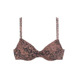 Lascana Bikinitop Damen Gr&ouml;&szlig;e 75 braun / schwarz