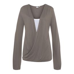 Lascana Shirt Damen Gr&ouml;&szlig;e XS grau / wei&szlig;