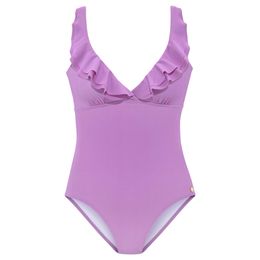 Lascana Badeanzug Damen Gr&ouml;&szlig;e XL helllila