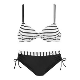Lascana Bikini Damen Gr&ouml;&szlig;e S schwarz / wei&szlig;
