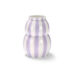 Tchibo Vase - Lila/Gestreift - Keramik