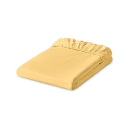 Tchibo Jersey-Spannbettlaken - Gelb - 100% Baumwolle