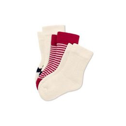 Tchibo 3 Paar Babysocken - Creme/Gestreift - Baby - Gr.: 13-15