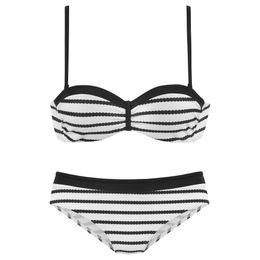 Lascana Bikini Damen Gr&ouml;&szlig;e XL schwarz / wei&szlig;