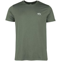 Alpha Industries Basic T Small Logo T-Shirt grün in L