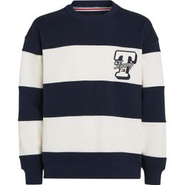 Tommy Jeans Sweatshirt, Baumwolle, Logo-Print, für Herren, blau, M