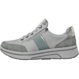 Ara® Sneaker, Reißverschluss, Leder, Metallic-Details, für Damen, grau, 37.5