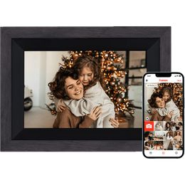 Rollei Smart Frame WiFi 105 mit App-Funktion Digitaler Bilderrahmen, 25,53 cm, 1200 x 1920p, Wooden Schwarz