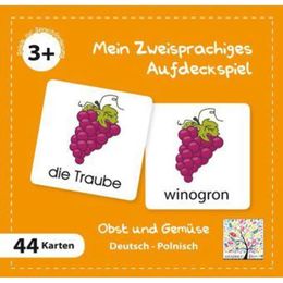 Mein Zweisprachiges Aufdeckspiel, Obst und Gemüse, Polnisch (Kinderspiel)