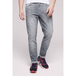 CAMP DAVID Regular-fit-Jeans mit zwei Leibhöhen, grau