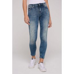 SOCCX Slim-fit-Jeans mit Schlitz am Saum, blau
