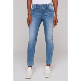SOCCX Slim-fit-Jeans aus Sweatmaterial, blau