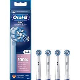Braun Oral-B Pro Sensitive Clean Aufsteckbürsten 4er-Pack weiß Packungsinhalt: 4 Stück Kompatibel zu: allen elektrischen Zahnbürsten von Oral-B, ausgenommen Pulsonic und iO Bürstenkopf: Rund Borsten: 2200 angewinkelte Borsten