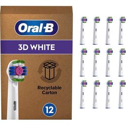 Braun Oral-B Pro 3D White Aufsteckbürsten 12er weiß, Frustfreie Umverpackung Packungsinhalt: 12 Stück Kompatibel zu: Elektrische Zahnbürsten von Oral-B, ausgenommen Pulsonic, Sonic und iO Bürstenkopf: Rund