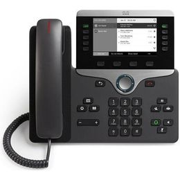 Cisco IP Phone 8811, VoIP-Telefon schwarz Telefontyp: VoIP (SIP) Verbindung: Kabelgebunden Freisprechen: Ja Rufnummernanzeige (CLIP): Ja